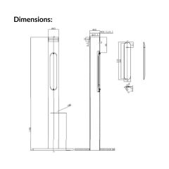 Pole for LPR Camera Unit | ESP-L1300-R117
