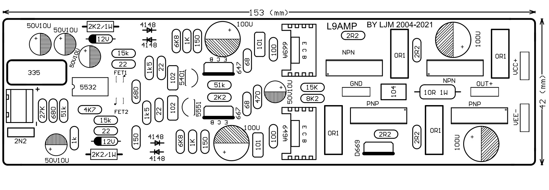 One pair Accuphase E405-MOD Integrated Amplifier Power amplifier board ...