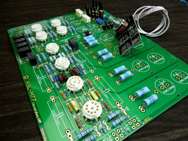 Hifi Tube Stereo Pre-Amplifier kit Phono Preamp DIY Kit Turntable Amp ...