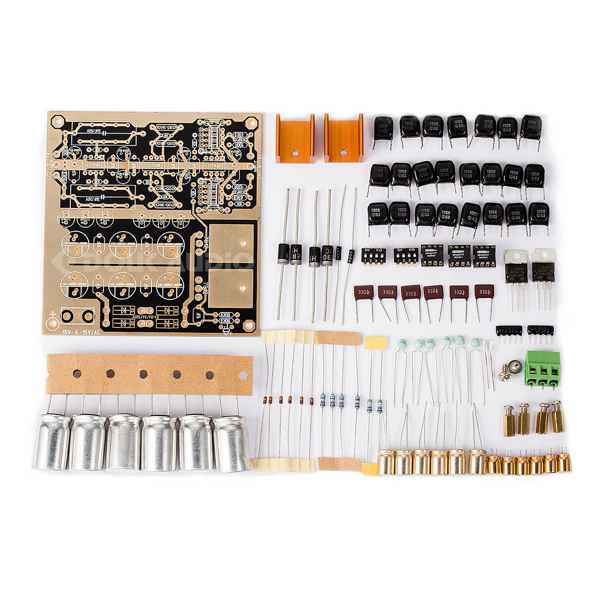 Audio Monitor Type Adjustable Gain Multiple HiFi Preamplifier Pre-Amp ...