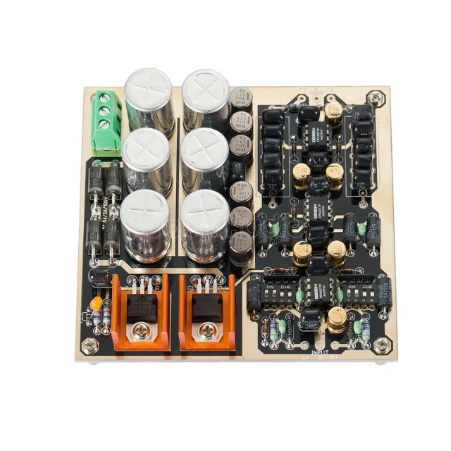 Audio Monitor Type Adjustable Gain Multiple HiFi Preamplifier Pre-Amp ...