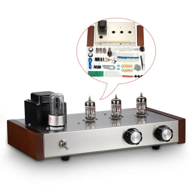 HiFi 12AX7 Vacuum Tube Preamp DIY KIT Stereo Home Desktop Audio ...