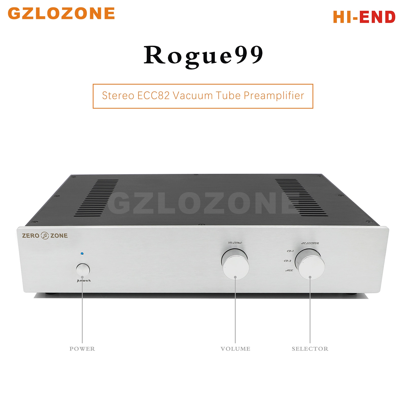 HI-END Stereo ECC82 Vacuum Tube Preamplifier Base On U.S Rogue99 Preamp