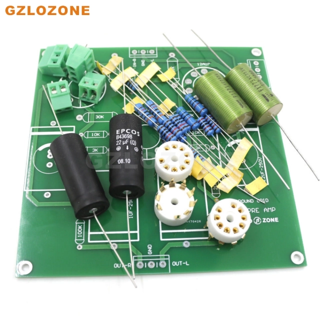 GZLOZONE Ground Grid GG 12AU7 Tube Preamplifier Preamp DIY Kit ...