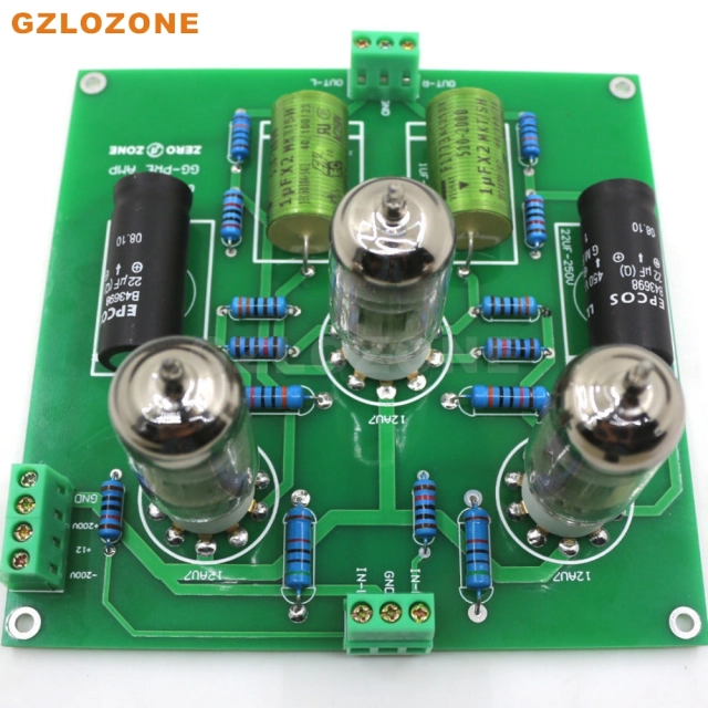 GZLOZONE Ground Grid GG 12AU7 Tube Preamplifier Preamp DIY Kit ...