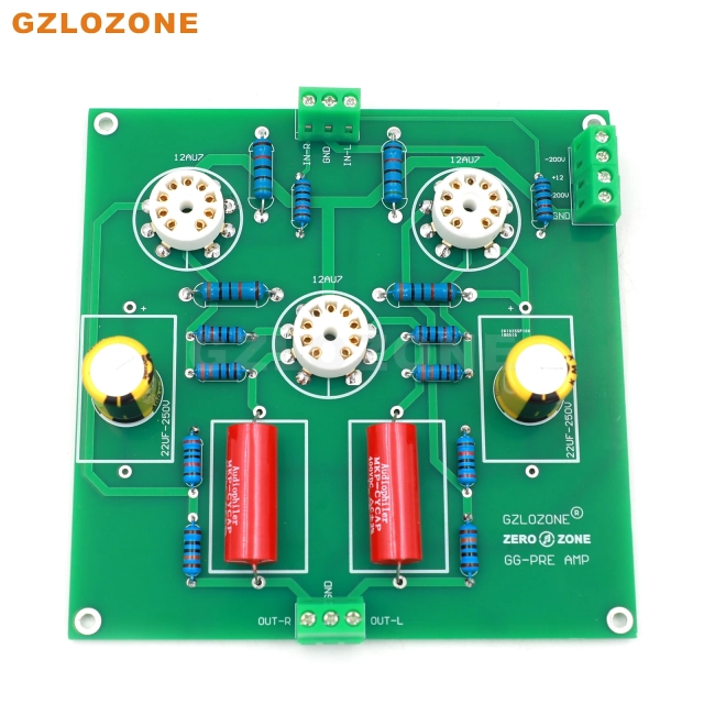 GZLOZONE Ground Grid GG 12AU7 Tube Preamplifier Preamp DIY Kit ...