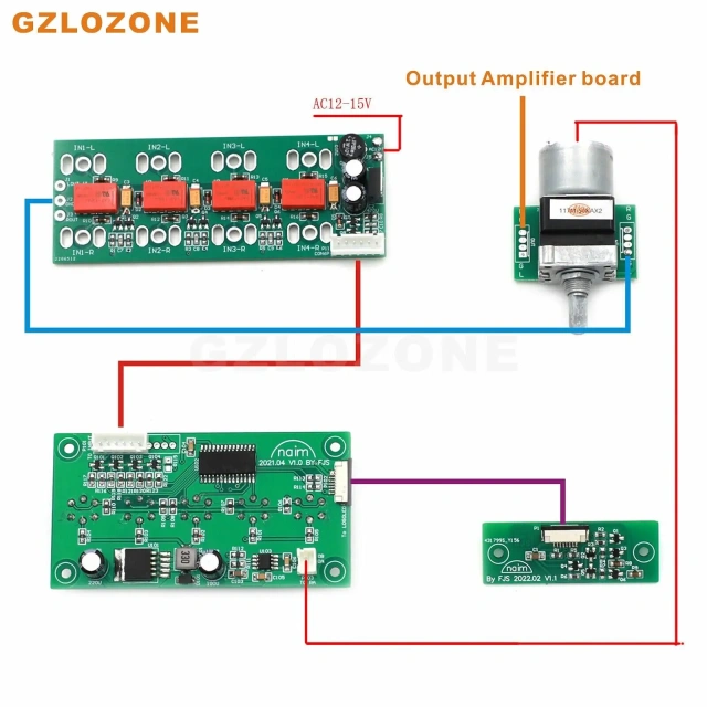 Naim Style Remote Volume Control Board With 4 Way Audio Input Choose ...