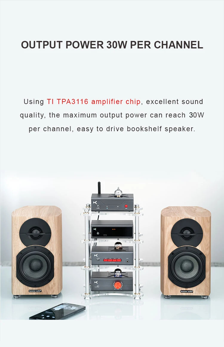 MT-605 Digital Power Amplifier with 12AU7 Tube for Hifi Audio Headphone