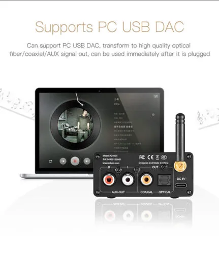 Bluetooth 5.1 USB DAC Audio Decoder Receiver Converter
