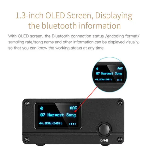 Bluetooth 5.1 USB DAC Audio Decoder Receiver Converter