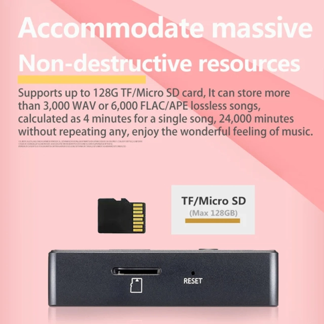 Hi-Res Lossless Portable Music Player DSD128 24Bit 192Khz 128GB OLED ...