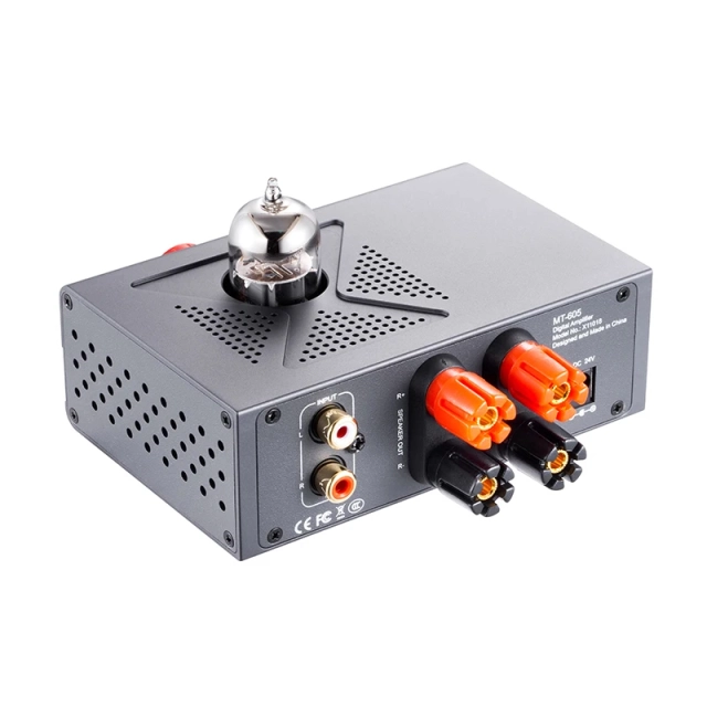 MT-605 Digital Power Amplifier with 12AU7 Tube for Hifi Audio Headphone