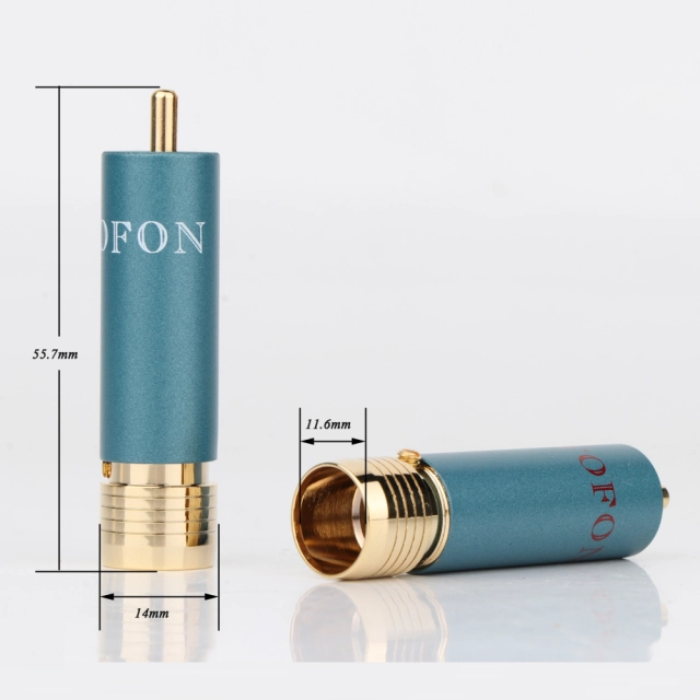 24K Gold Plated Self-locking Welding-free RCA Connector RCA Adapter for ...