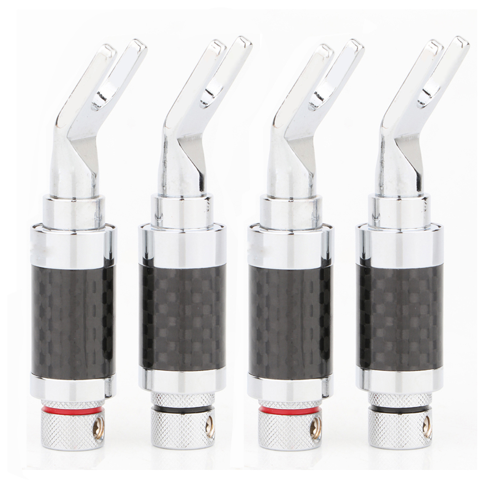 Preffair Y Fork U-plug AC Audio Cable Connector Pure Copper Solderless ...