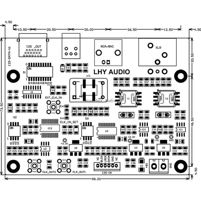 CDM3/4/9 CD Player Turntable Digital Output Board IIS To Coaxial I2S SPDIF PLL OCXO Clock