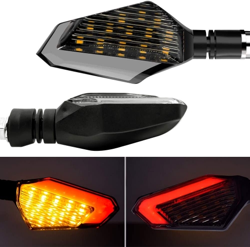 Motorcycle Led Turn Signal Lights Blinkers Front Rear Indicators 12V ...