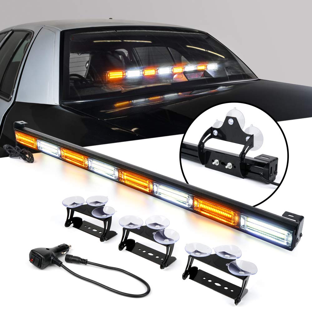 35" COB LED Traffic Advisor Strobe Police Light Bar, Hazard Warning ...