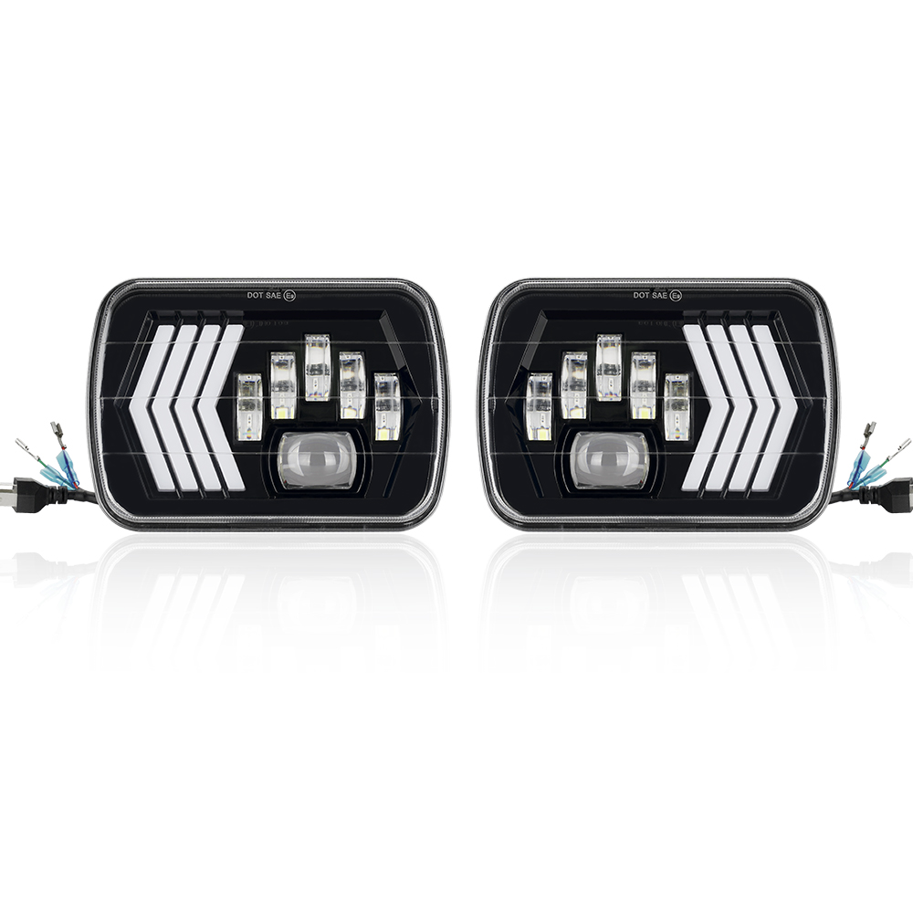 Self-contained lens super bright car LED headlight square light,JEEP LIGHTS