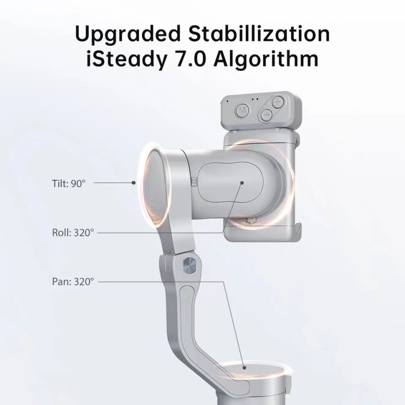 Hohem iSteady XE Kit Gimbal Stabilizer for Smartphone Face Tracking LED ...
