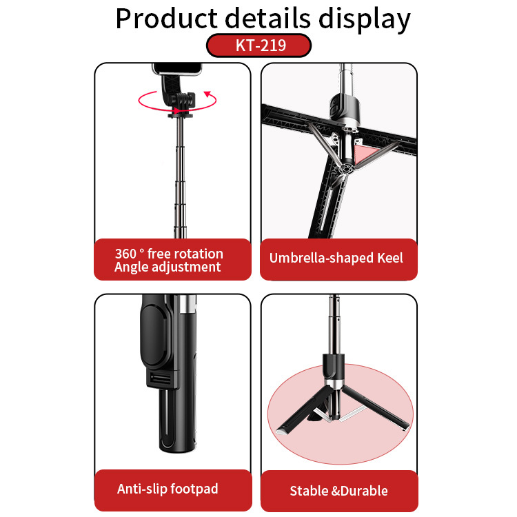 Jmary KT219 Phone Selfie Stick Tripod,Smartphone Tripod Stand All-in-1 ...