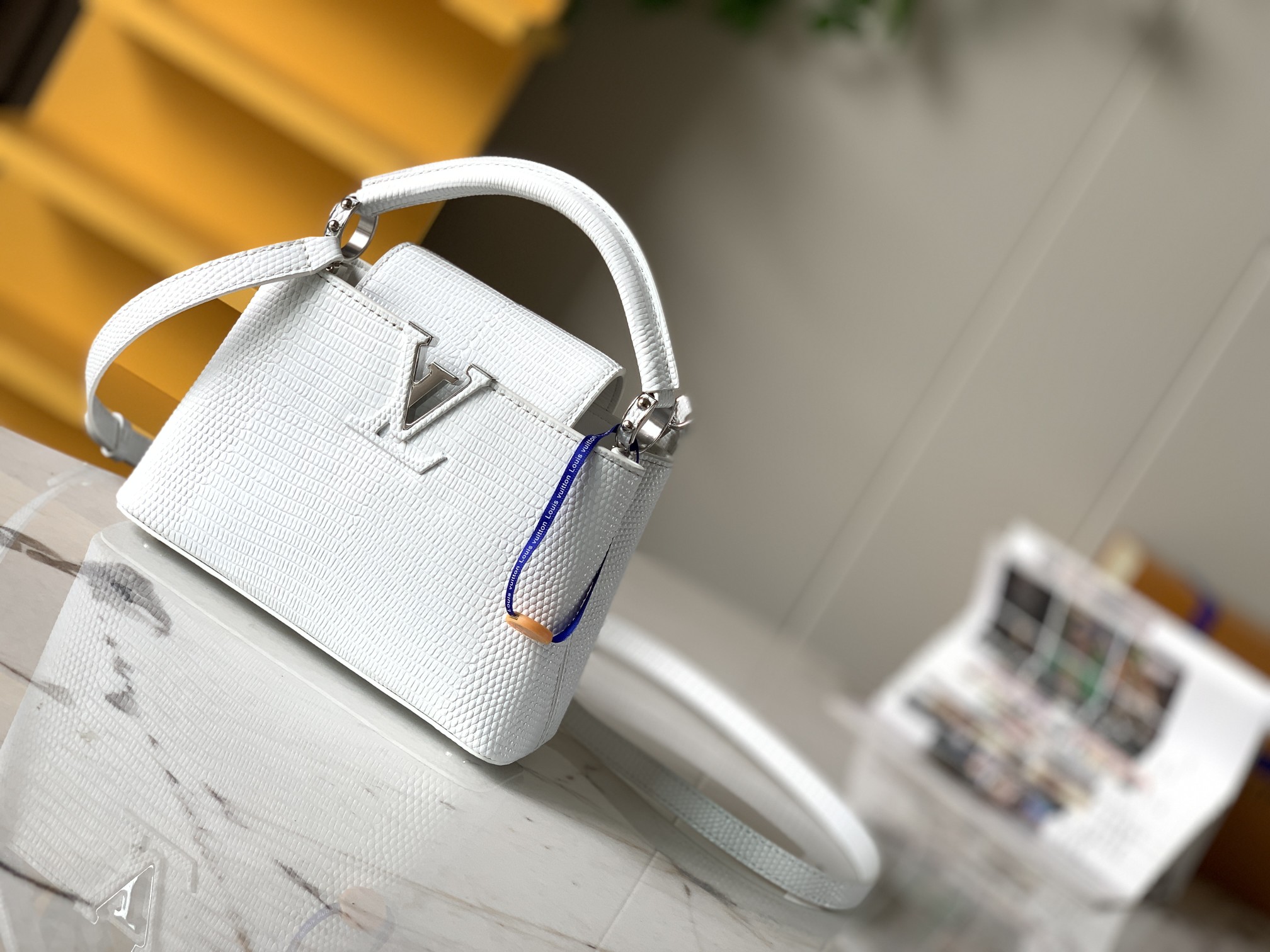 Louis Vuitton Capucines lizard skin MINI M99527 mirror boutique