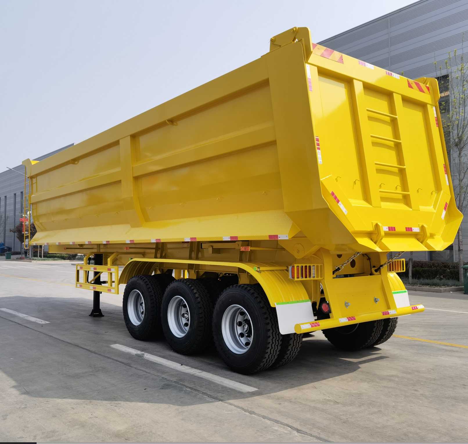 3 axles back tipper semi trailer 80T load,SEMI TRAILER TRUCK