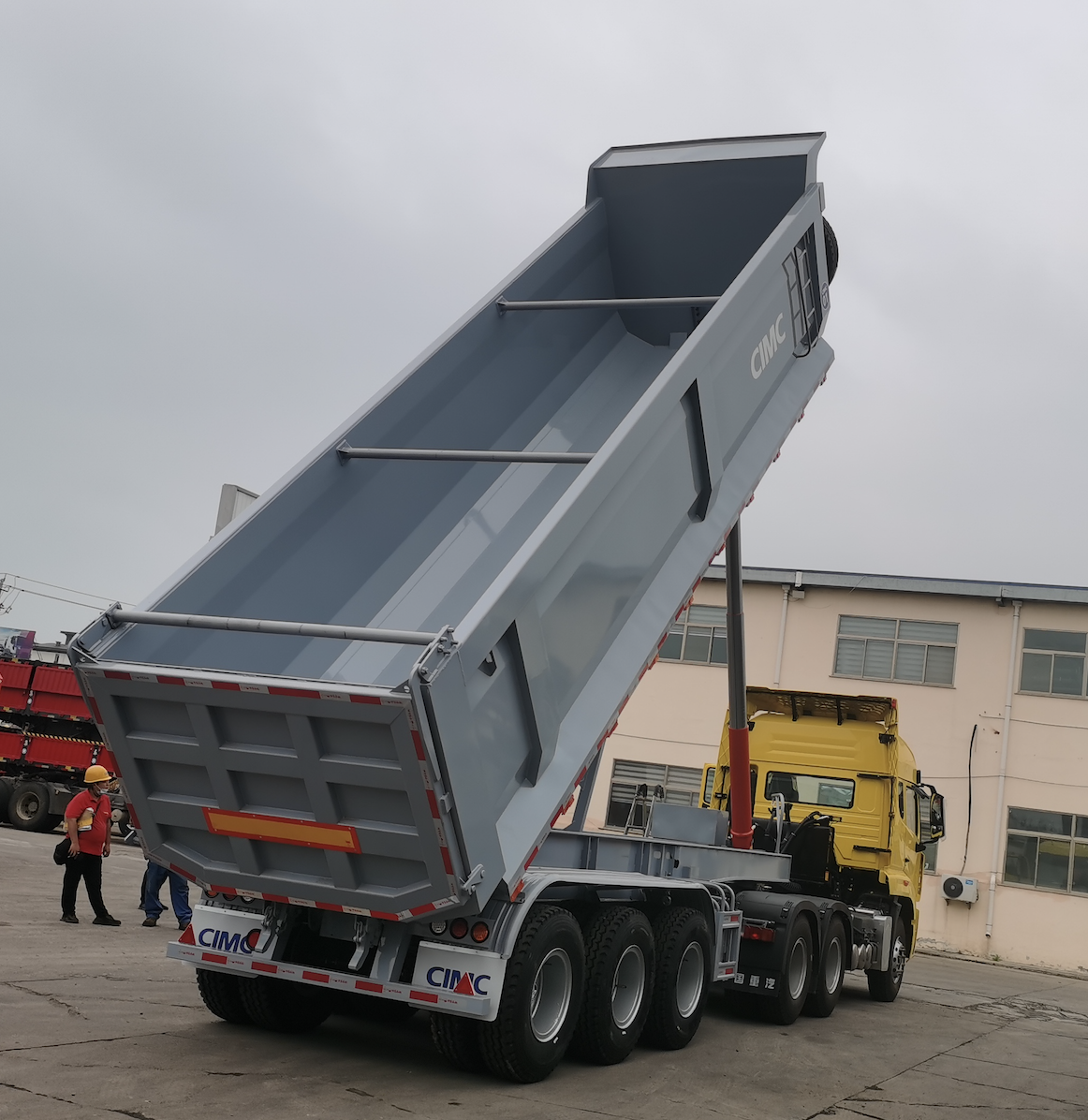 3 axles back tipper semi trailer 80T load,SEMI TRAILER TRUCK