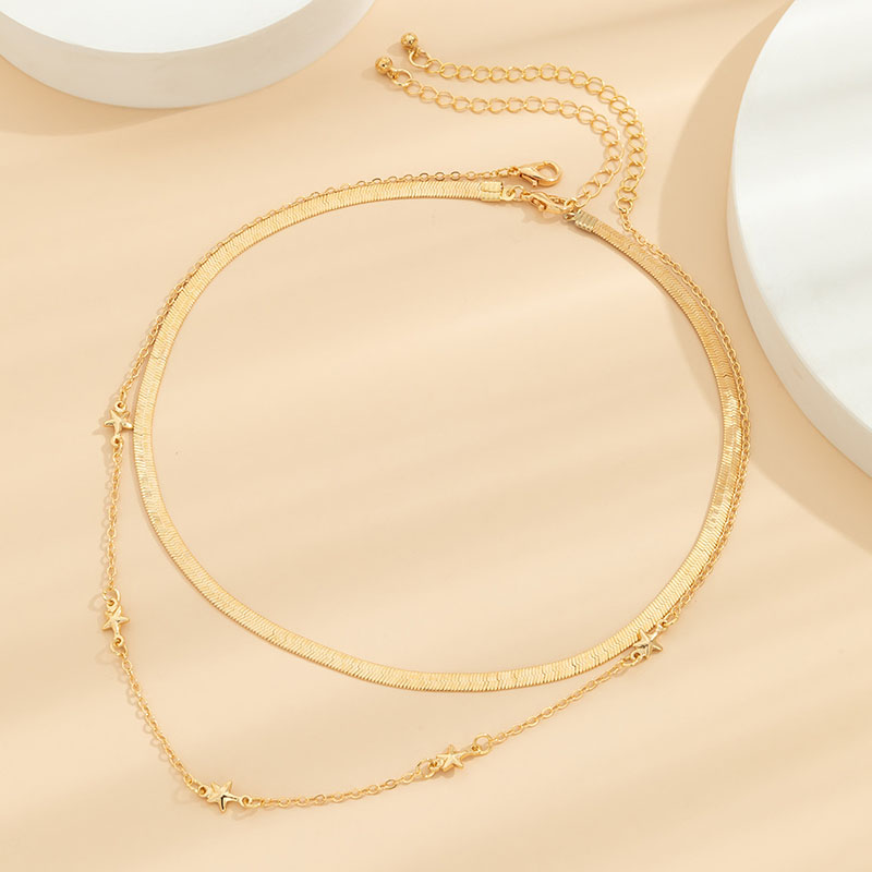 Double-layer Star Collarbone Chain Snake Bone Chain Necklace Manufacturer