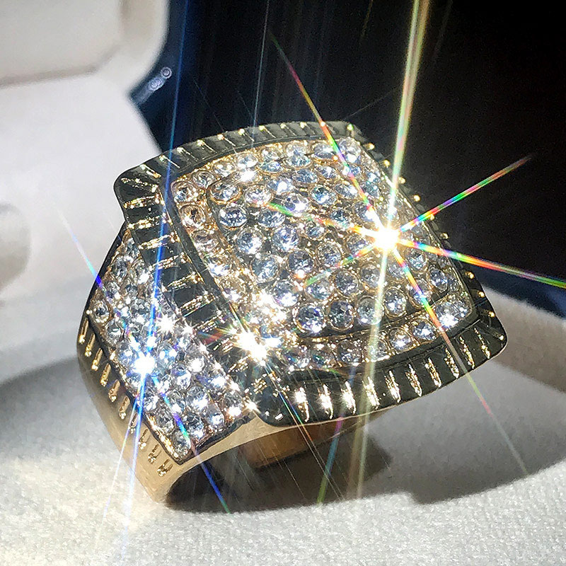 Luxury Rings Hip Hop Hiphop Rhinestone Distributor