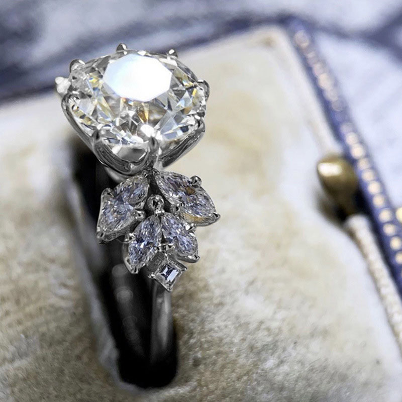 Copper Plated White Gold With Zirconia Ring Distributor