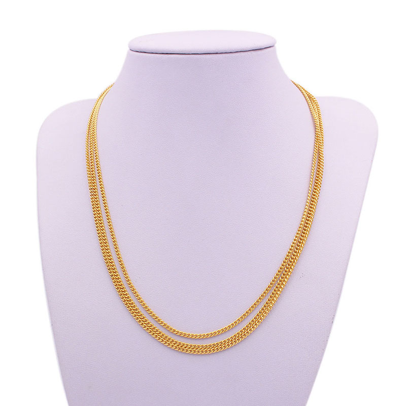 24k Gold Plated Necklace Cuban Chain Plating Supplier