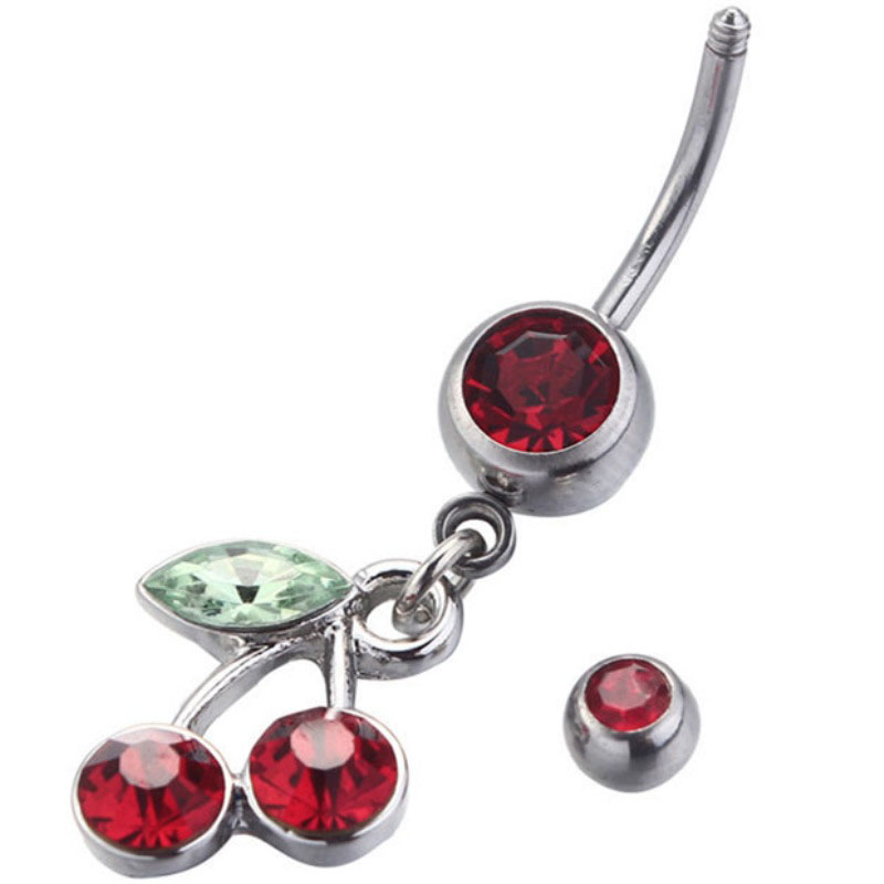 Cherry Cute Belly Button Ring Navel Ring Navel Button Piercing Body ...