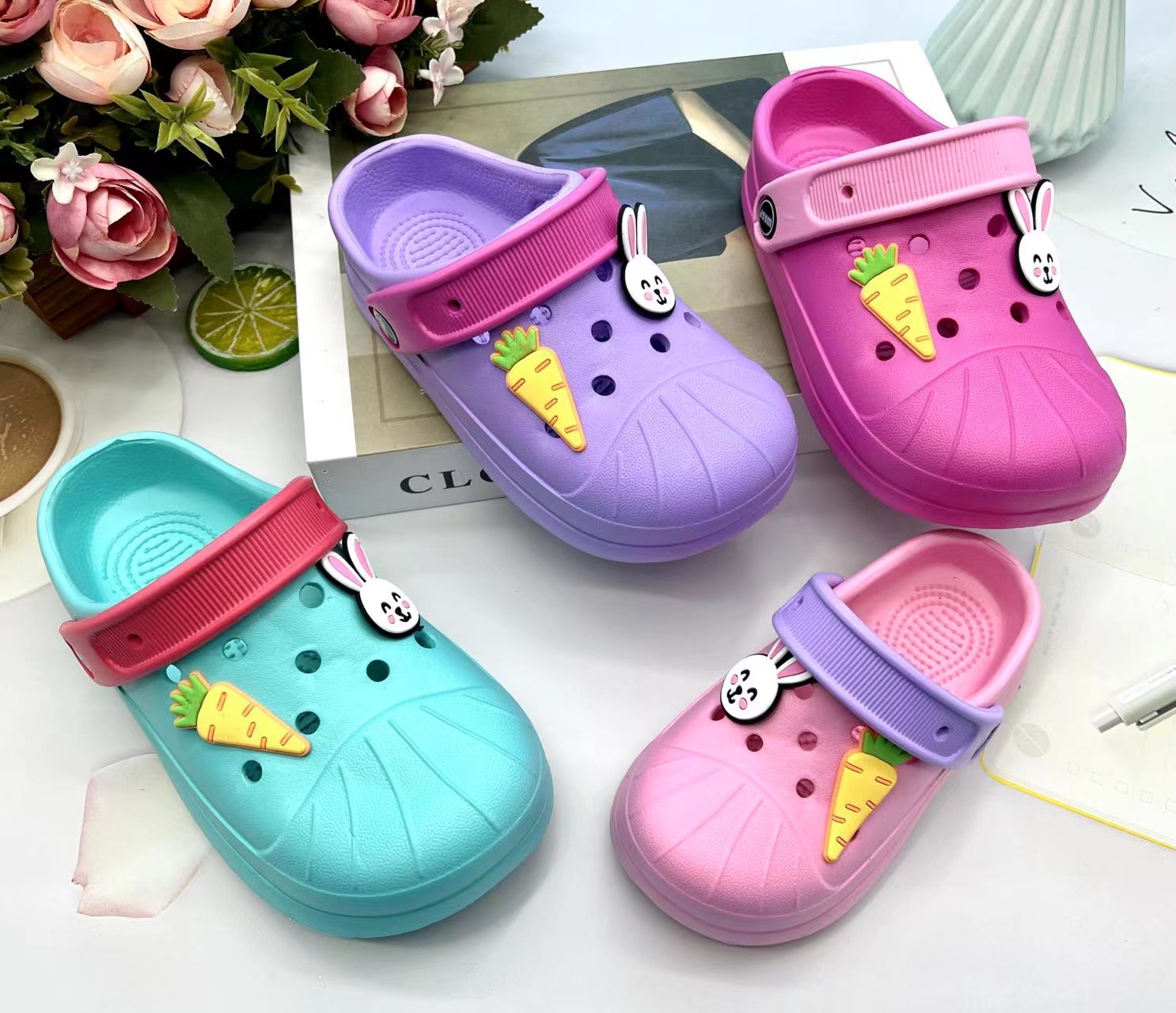 Factory Custom Baby Kids Garden Clogs Slippers Summer EVA Clogs ...