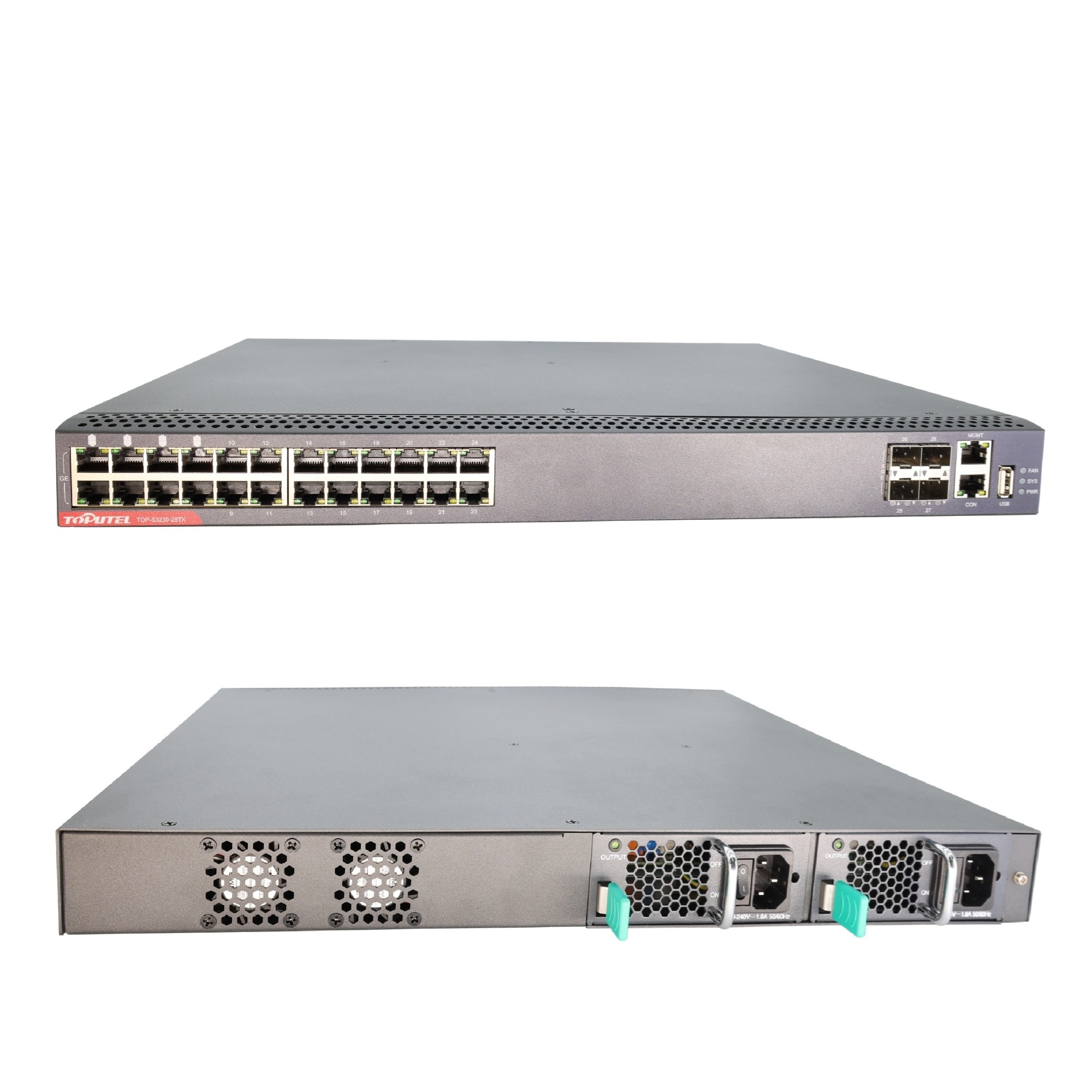 Layer3 PoE switches with Dual redundant PSU