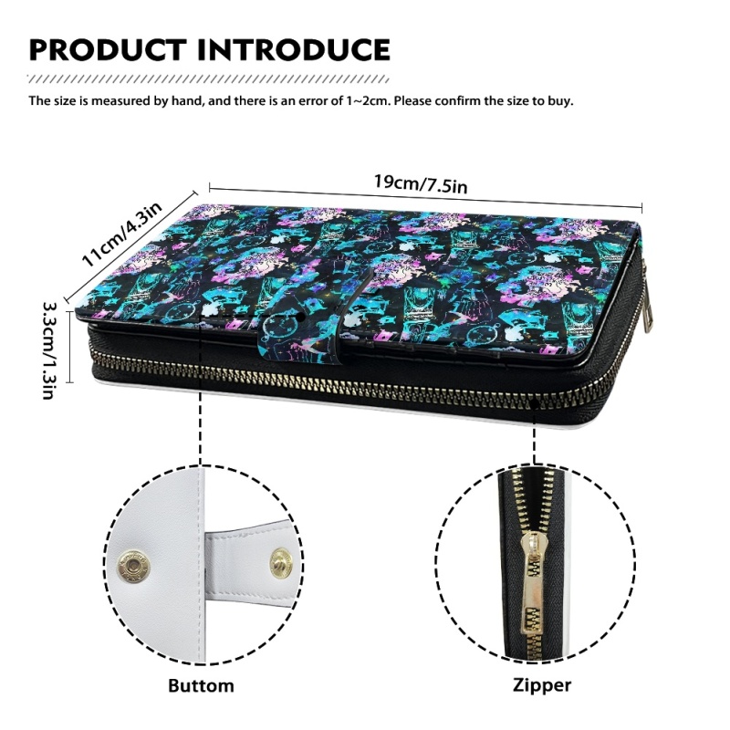 Long, clamshell wallet