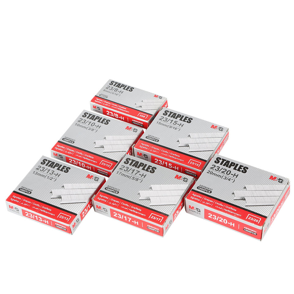 SingMart-stationery，Heavy Duty Stainless Steel Staples 1000pcs Per Box