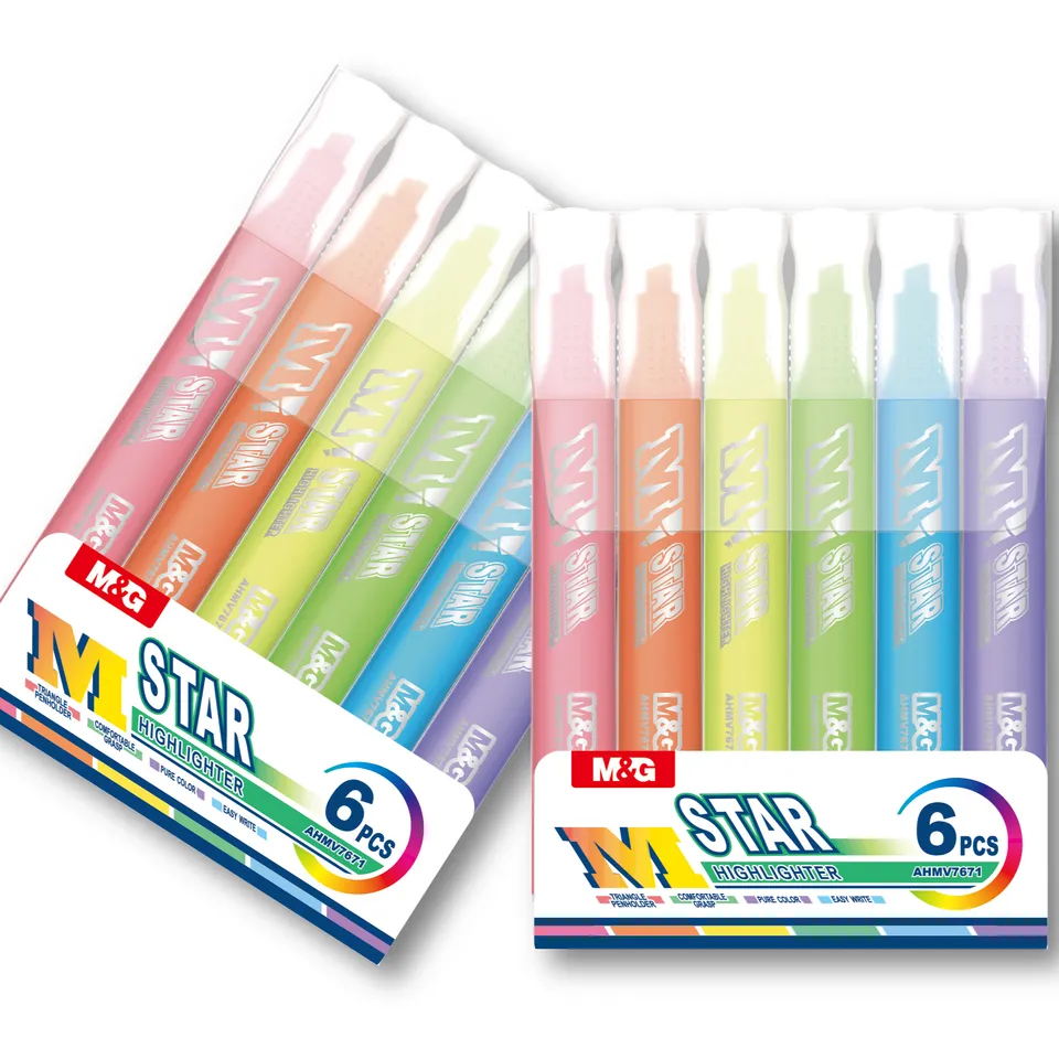 SingMart-stationery，Triangle Jumbo highlighter 6colors set，office ...