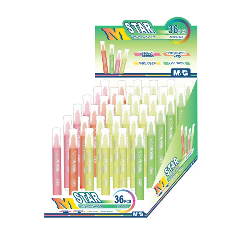SingMart-stationery，Triangle Jumbo highlighter 6colors set display ...