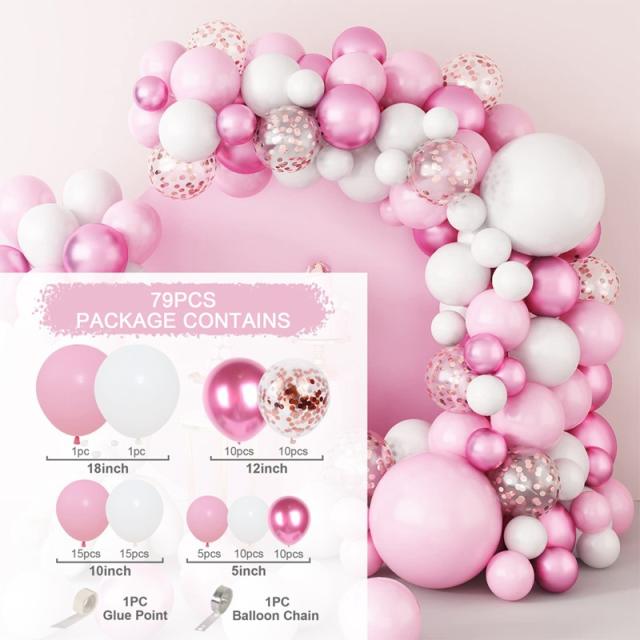 Arch Balloon chain Birthday party decoration balloon set Balloon chain ...