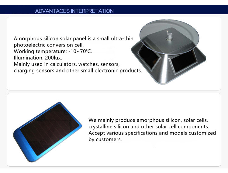 Indoor amorphous silicon solar panel,Amorphous silicon