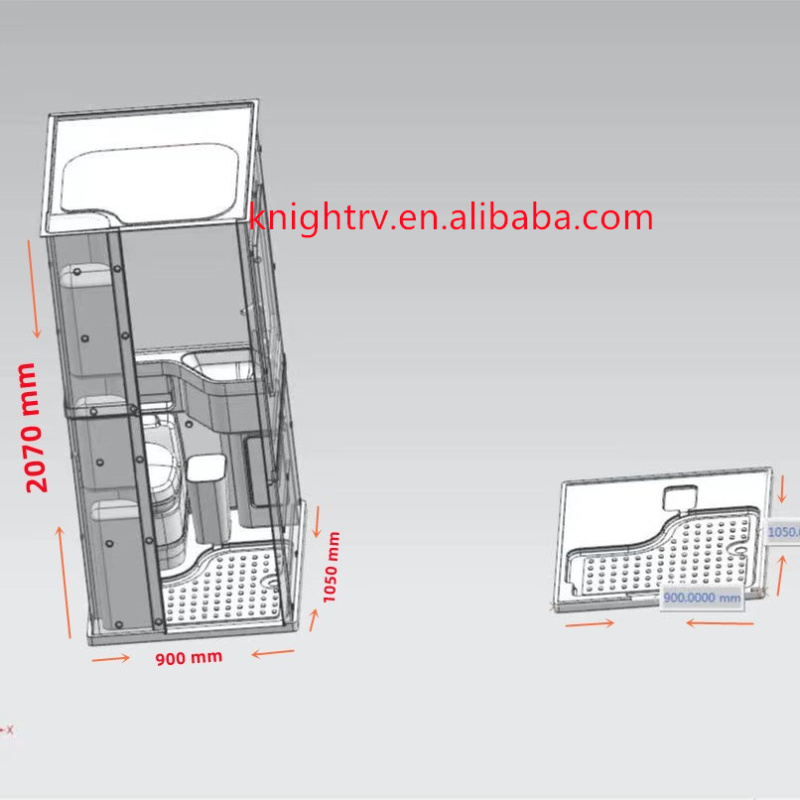 one piece shower room RV Trailer Boat Marine Campervan Caravan ...