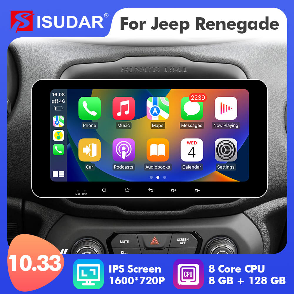 T72 system 10.33 Inch Carplay Car Radio For Jeep Renegade 2014 2015 ...