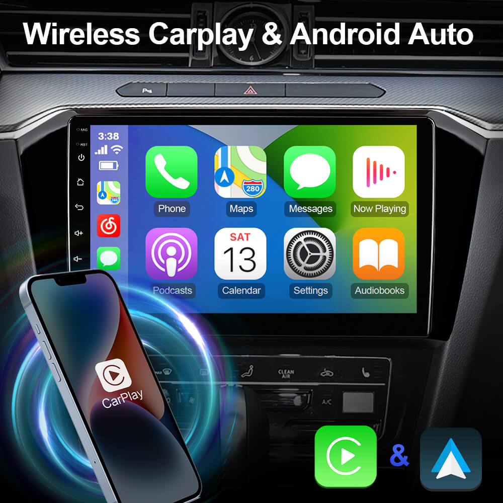 Upgraded Android 12 Auto radio Wireless Carplay For VW/Volkswagen ...