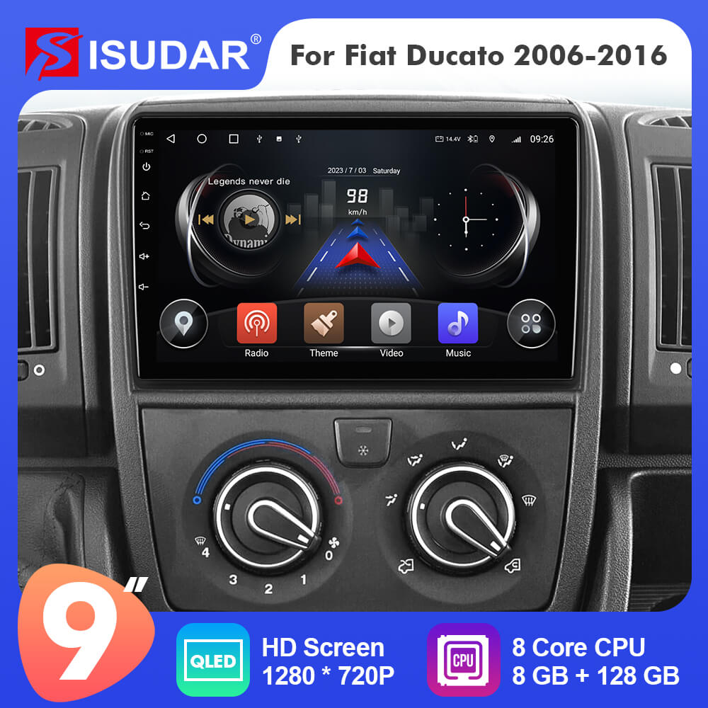Isudar Car Radio Android 12 For Fiat Ducato 2006 - 2016 Multimedia Player Stereo GPS Navigation ...