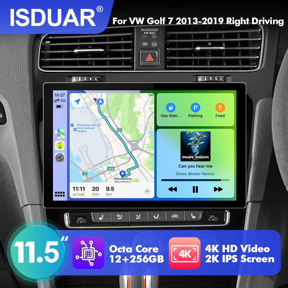 ISUDAR 11.5” Android 13 For VW Golf 7 2013-2019 Right DrivingAndroid ...