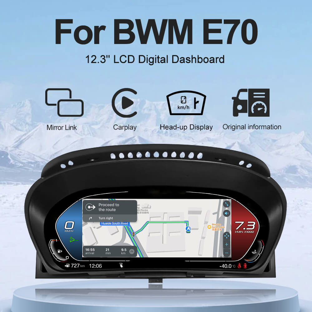 For BMW X5 E70 X6 E71 2006-2013 Digital Carplay dashboard Instrumental ...