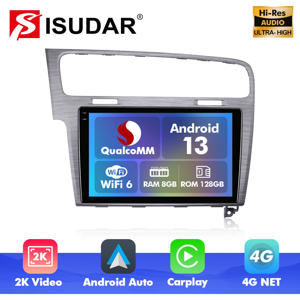 Q6 Qualcomm Android 13 For VW Golf 7 2013-2019 Left Driving 10" screen ...