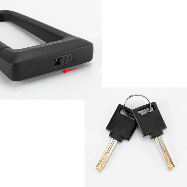 Anti-theft Portable Alloy Steel Silicone U-Shaped Bicycle Lock