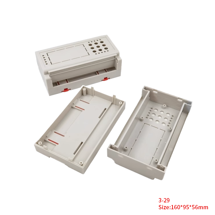 DIN Rail box Plastic enclosure PLC control box electronics enclosure ...