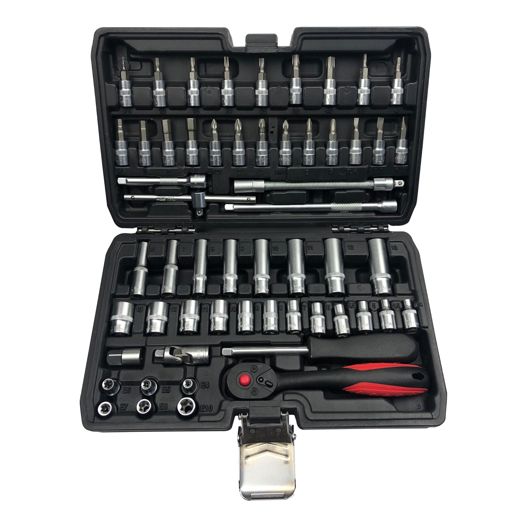 56pcs socket & wrench set with 72 tooth composite ratchet wrench,Socket ...